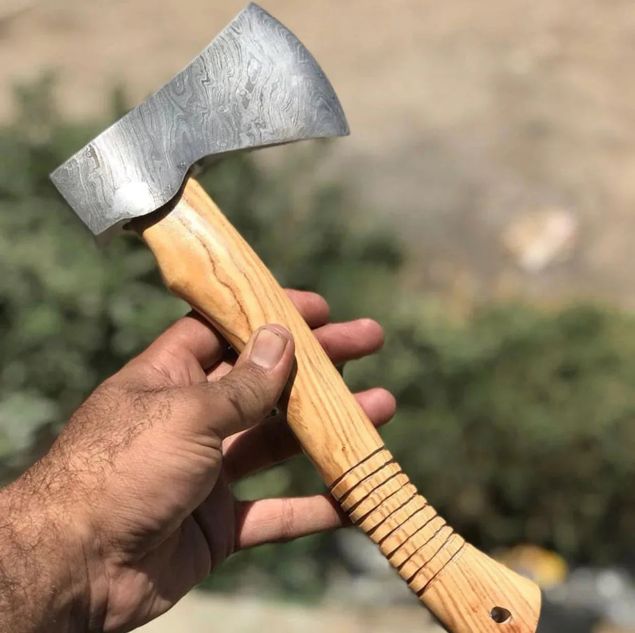 Damascus Steel EDC Axe Everyday Carry Handmade Damascus Hatchet ...